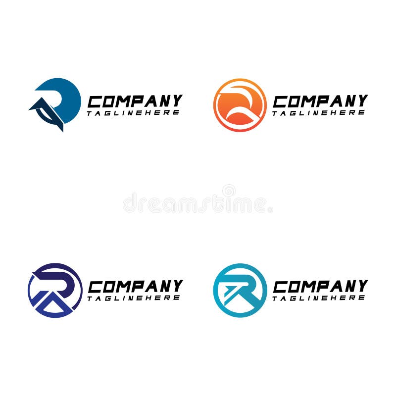 Letter R Logo Icon Design Template Elements Stock Vector - Illustration ...