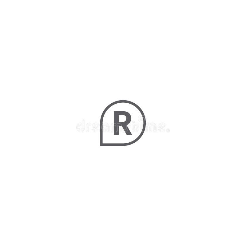 Letter R Logo Icon Flat Design Concept Stock Vector - Illustration of ...