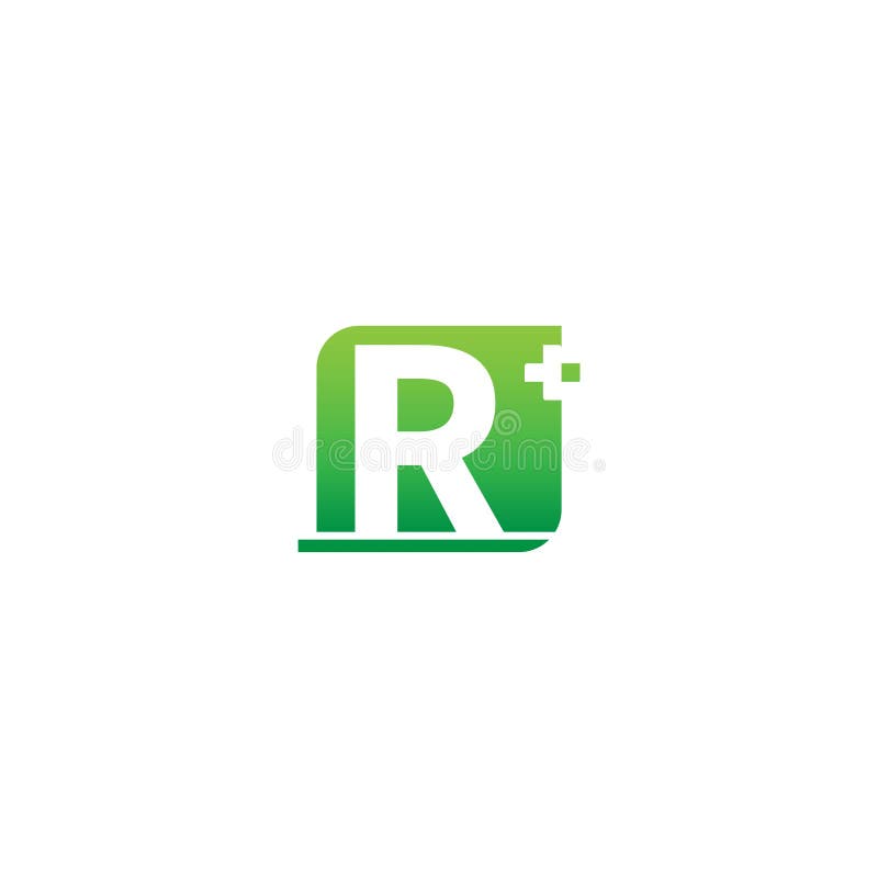 Letter R Logo Icon with Medical Cross Design Stock Vector ...