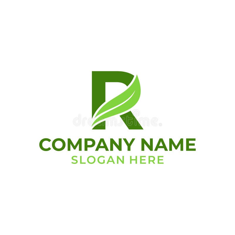 Letter R Logo with Leaf Vector. R Leaf Logo Template, Leaf Logo ...