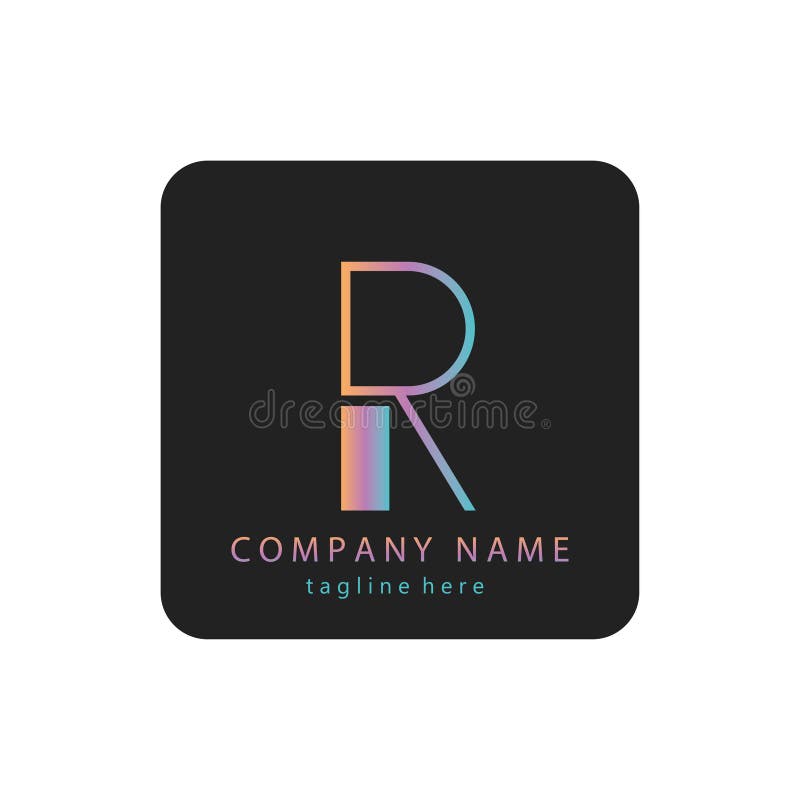 Letter R Logo, Line Design, Vector Illustration Stock Vector ...