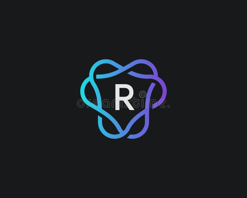 Letter R Logo Monogram, Minimal Style Identity Initial Logo. Colorful ...