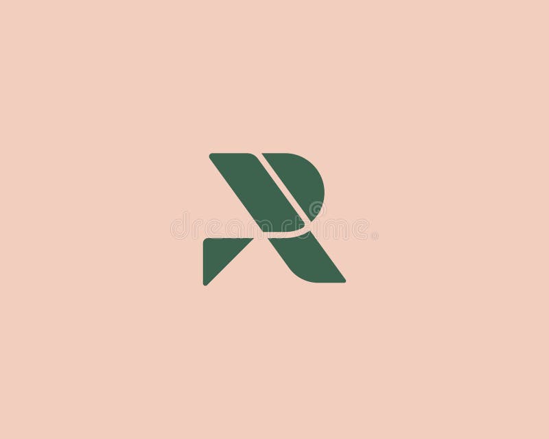 A Letter R Logo from Simple Geometric Shapes. Creative Monogram Initial ...