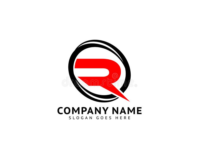 Letter R Logo Symbol with Swoosh Designs Stock Vector - Illustration of ...