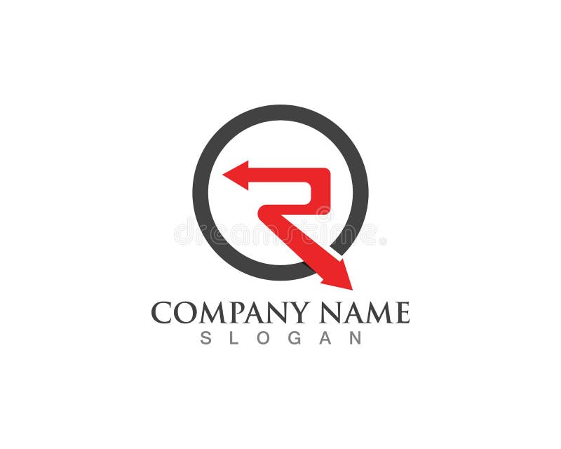 Letter R Logo Template Circle Arrow Design Stock Illustration ...