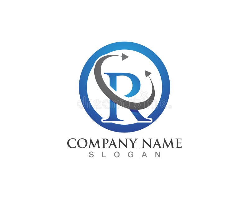 Letter R Logo Template Circle Arrow Design Stock Vector - Illustration ...