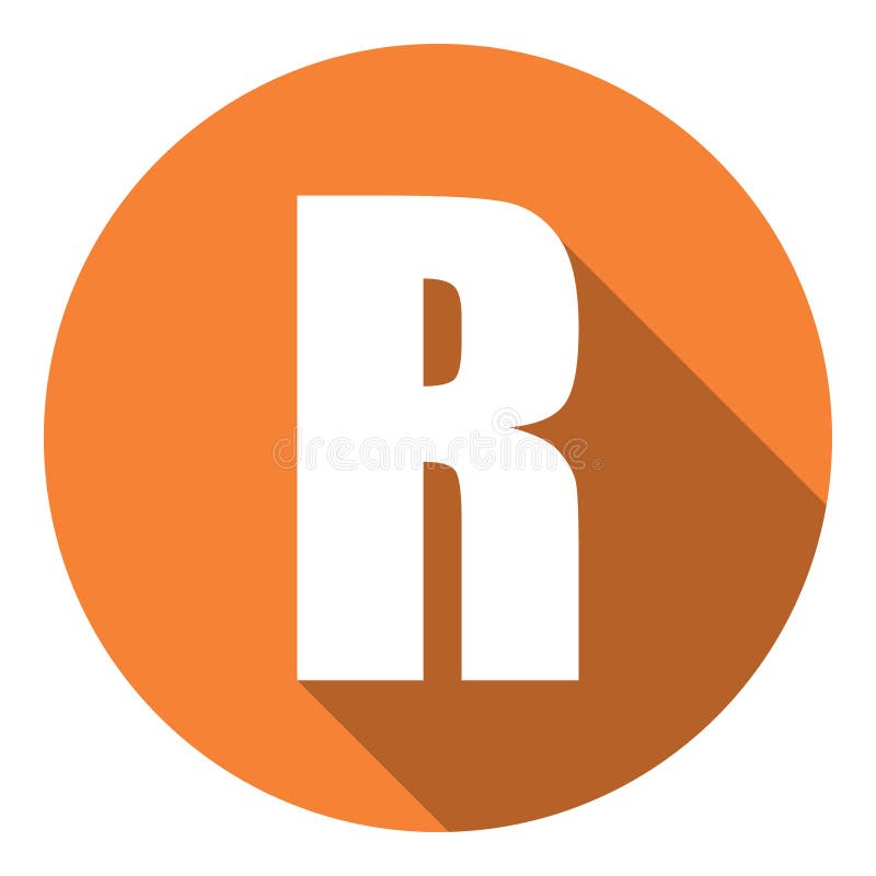 Letter R with a Long Shadow. Vector Illustration EPS10 Stock ...