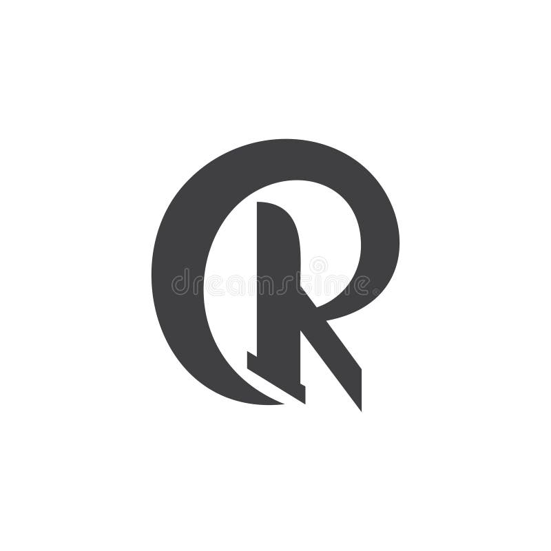 Letter R Loop Geometric Logo Vector Stock Vector - Illustration of ...