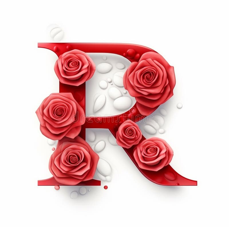 Alphabet Letter R Rose Stock Illustrations – 225 Alphabet Letter R Rose ...