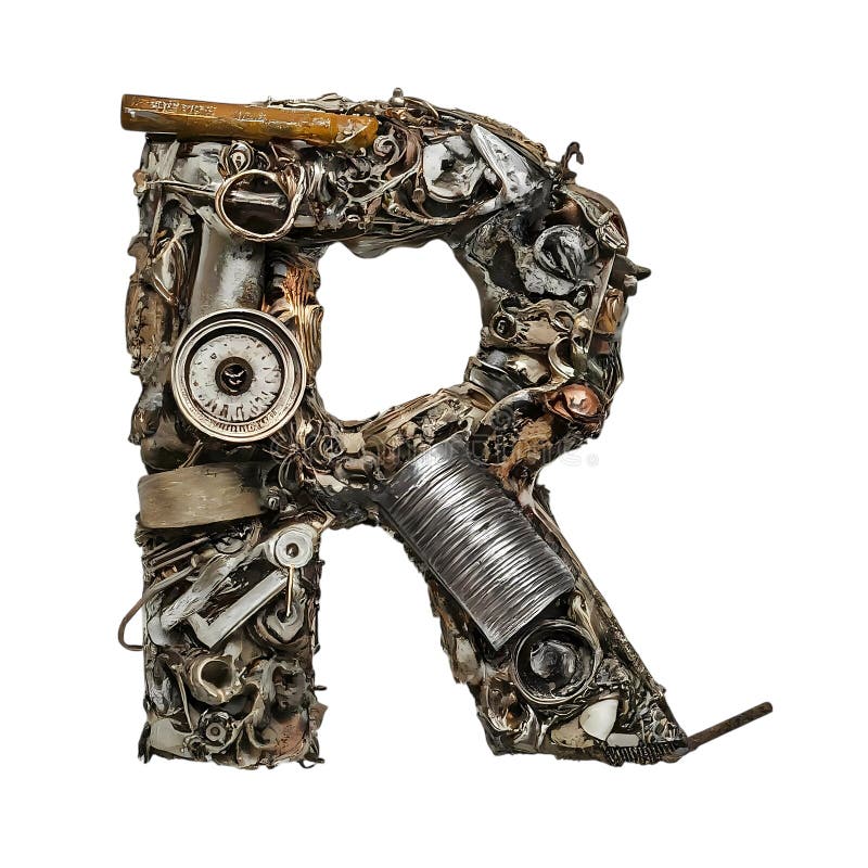 Letter G from Old Scrap Metal. Stock Photo - Illustration of industrial ...