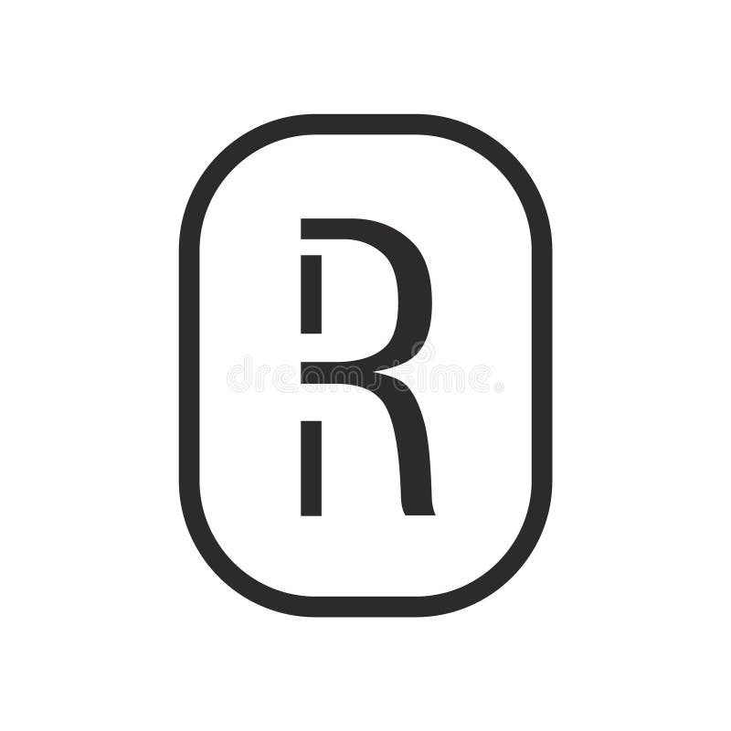 Letter R Monogram Logo. R Initial Logotype Stock Vector - Illustration ...