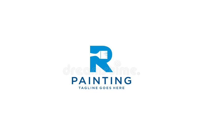 Letter R for Paint Logo, Paint Services Logo, Paint Logo Vector Stock ...