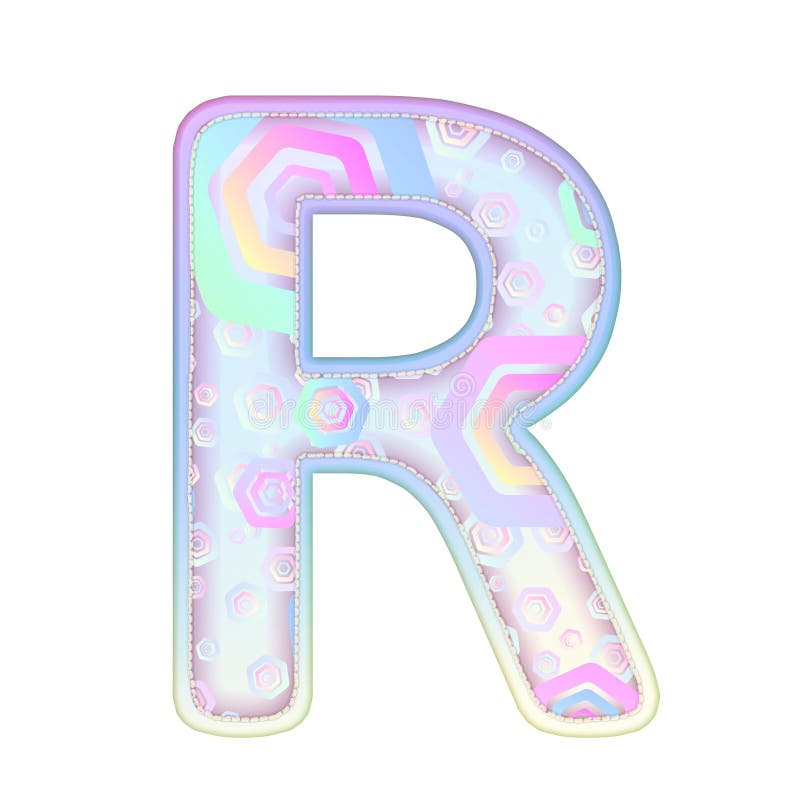 Cute Girly Alphabet Letters R Stock Illustration - Illustration of ...
