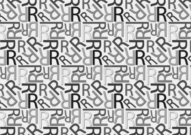 Letter R Pattern in Different Colored Grey Shades for Wallpaper Stock ...