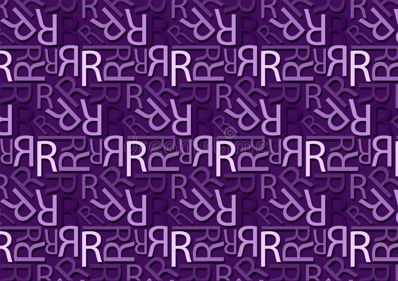 Letter R Pattern in Different Colored Purple Shades for Wallpaper Stock ...