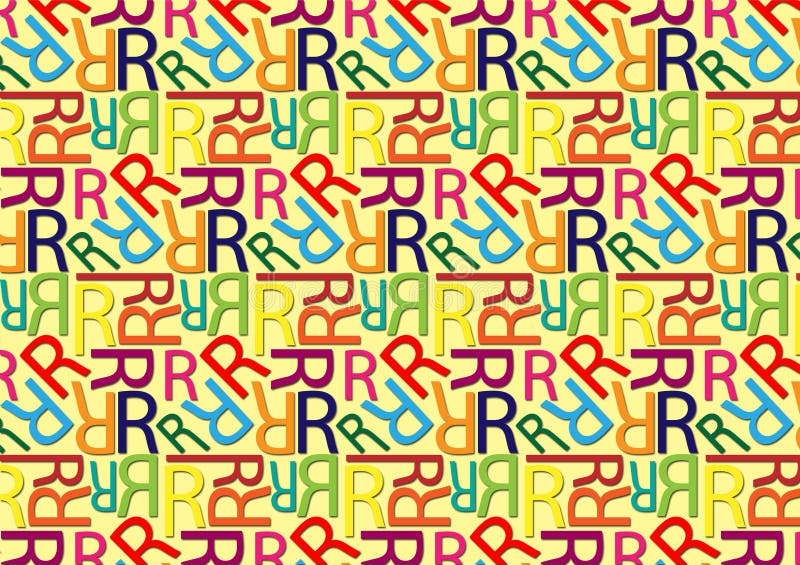 Letter R Pattern in Different Colored Shades for Wallpaper Stock ...