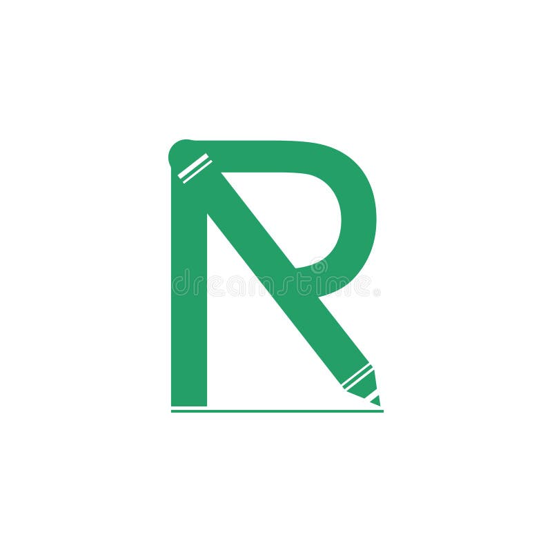 Letter R Pencil Education Logo Vector Stock Vector - Illustration of ...
