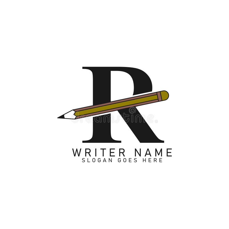 Letter R Pencil Logo Design. Alphabet R Lead Pencil Icon Stock Vector ...