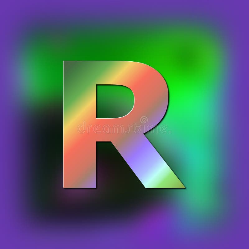 The Letter R is Placed on the Texture Stock Illustration - Illustration ...
