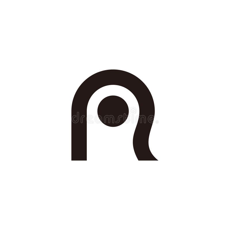 Letter R Ribbon Dot Curves Simple Geometric Logo Vector Stock Vector ...