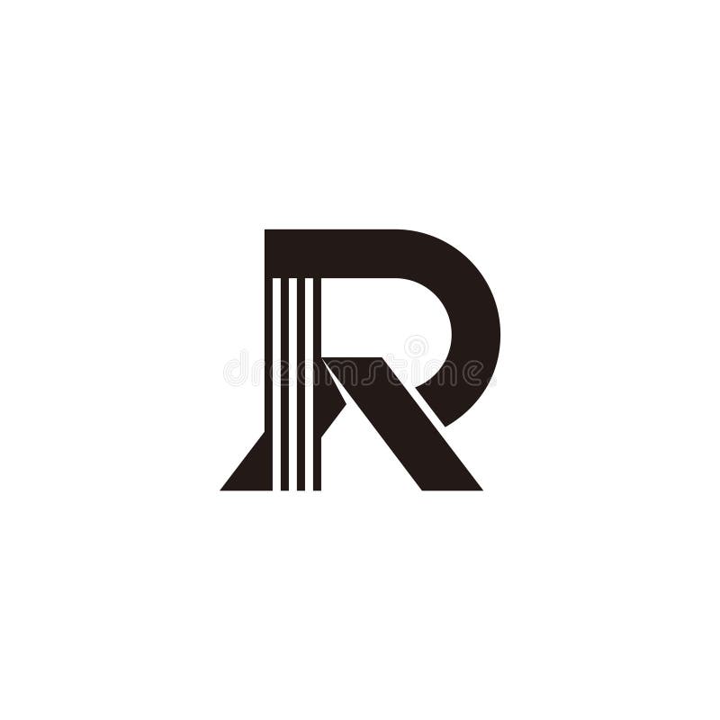 Letter R Roof House Simple Stripes Logo Vector Stock Vector ...