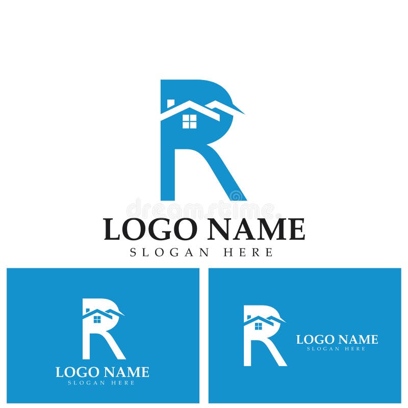 Letter R and Roof Logo Vector. Stock Vector - Illustration of abstract ...
