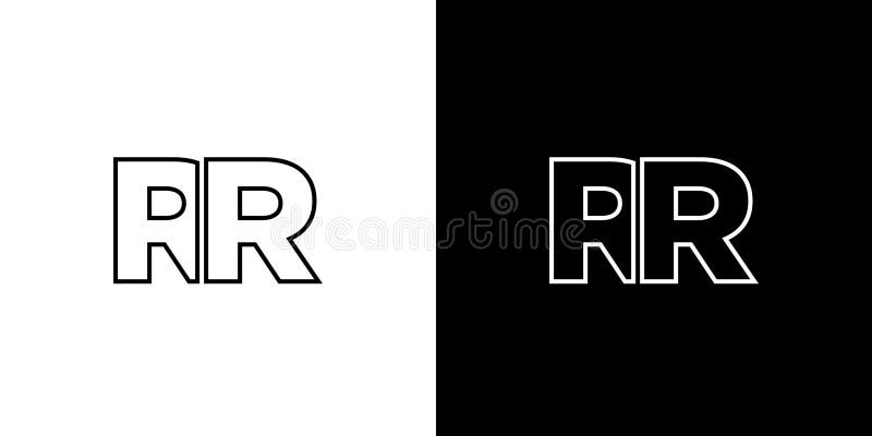 Letter R and R, RR Logo Design Template. Minimal Monogram Initial Based ...