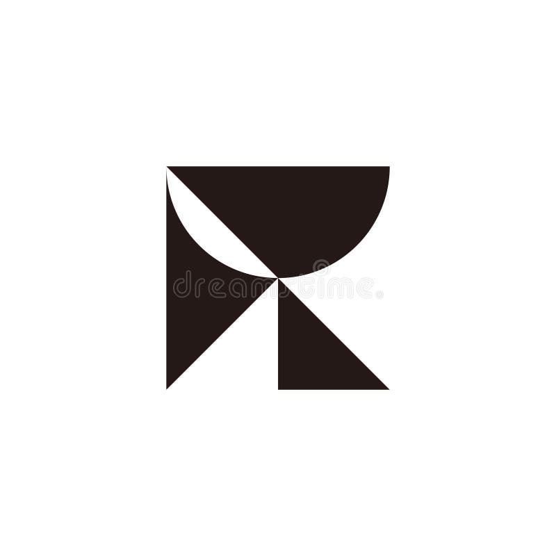 Letter R Simple Geometric Basic Shape Logo Vector Stock Vector ...