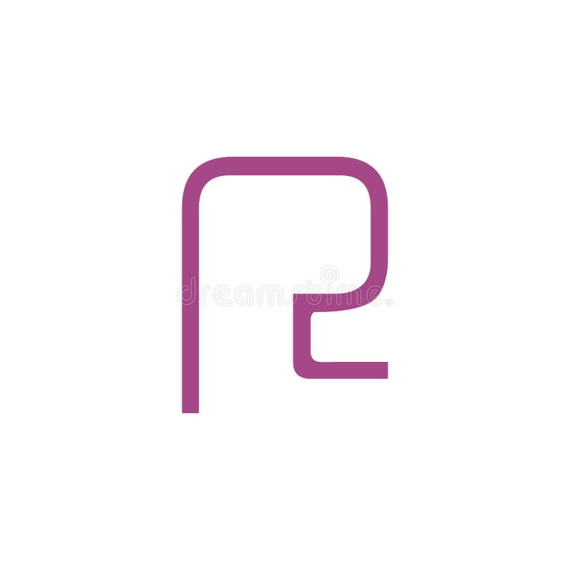 Letter R Simple Geometric Line Logo Vector Stock Vector - Illustration ...