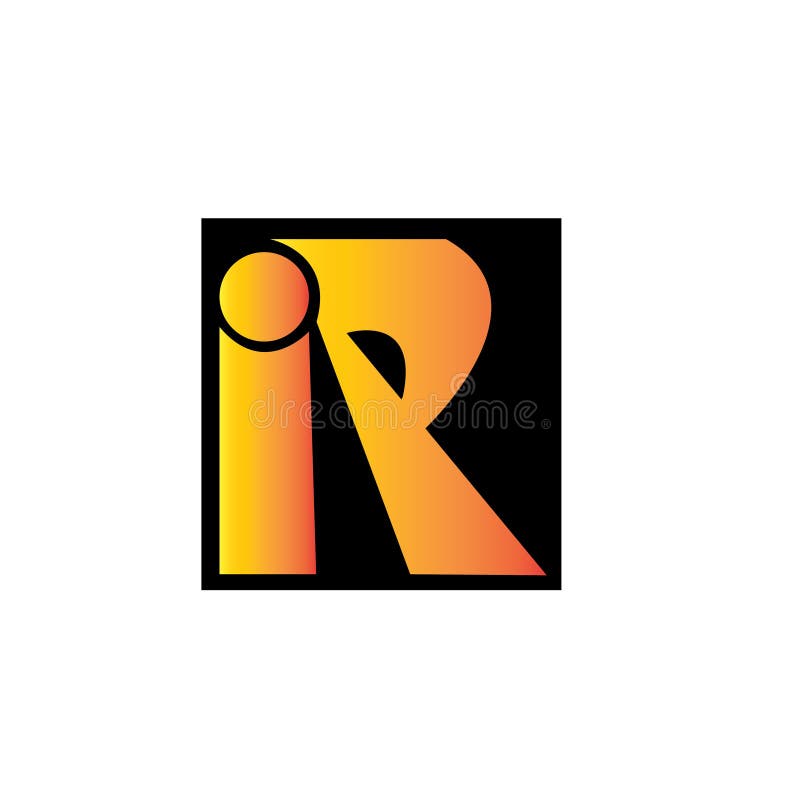 Letter R Simple Logo Design Vector Stock Vector - Illustration of ...