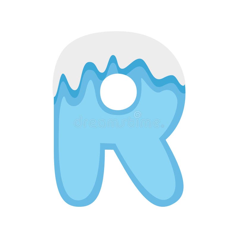 Letter R Snow, Vector Illustration Stock Vector - Illustration of game ...