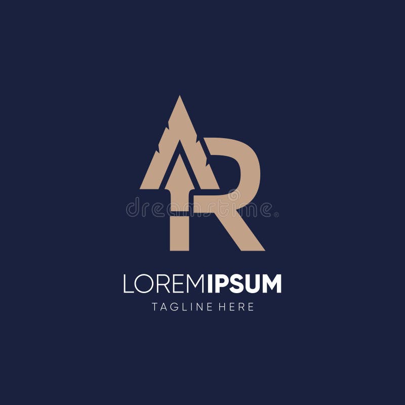 Letter R Spear Logo Design Vector Icon Graphic Emblem Illustration ...
