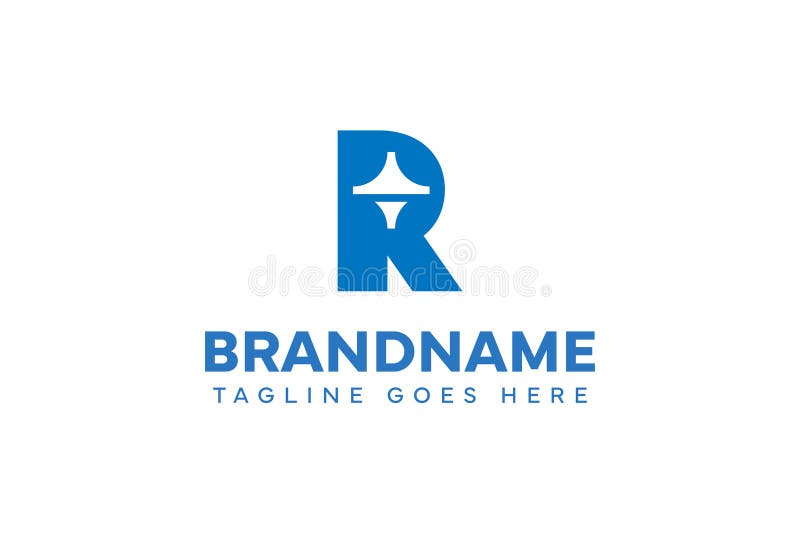 Letter R Spinning Top Logo Set, Symbolizing Balance, Motion, and ...