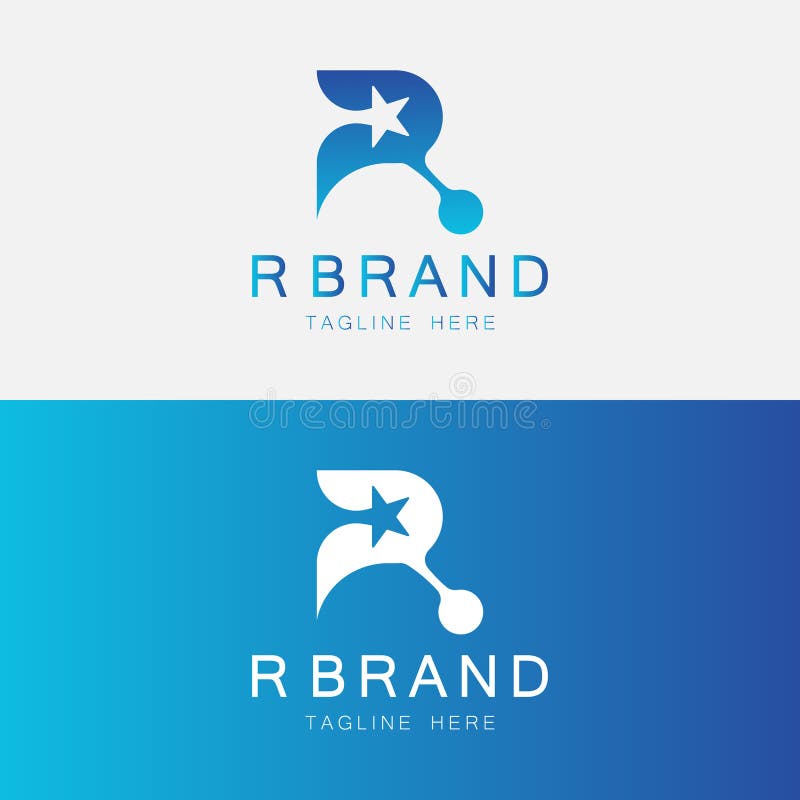 Letter R Star Logo, R Logo, Icon, Vector. Letter R Star Logo Icon ...