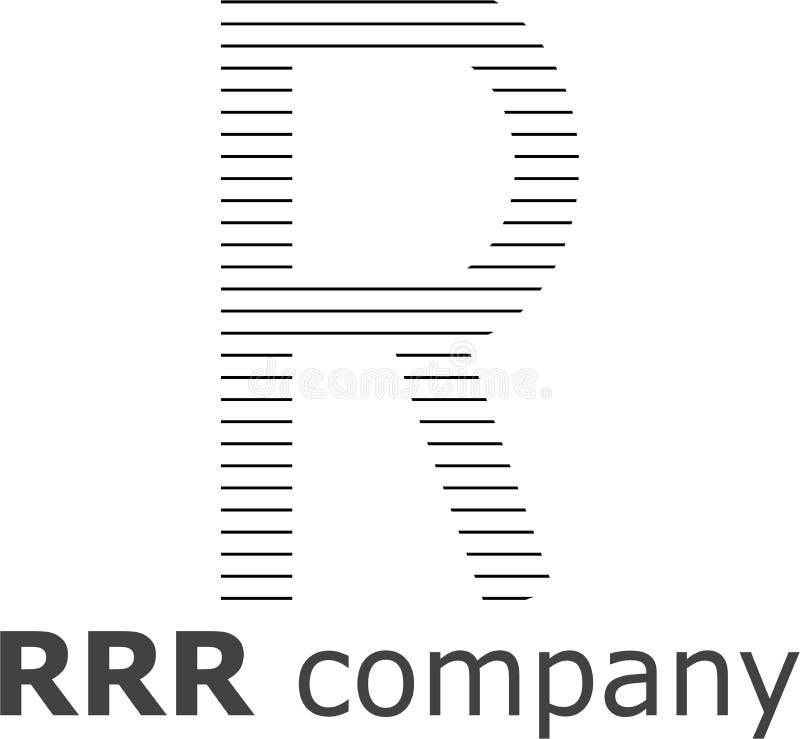 Letter R Striped Logo stock vector. Illustration of biology - 98904596
