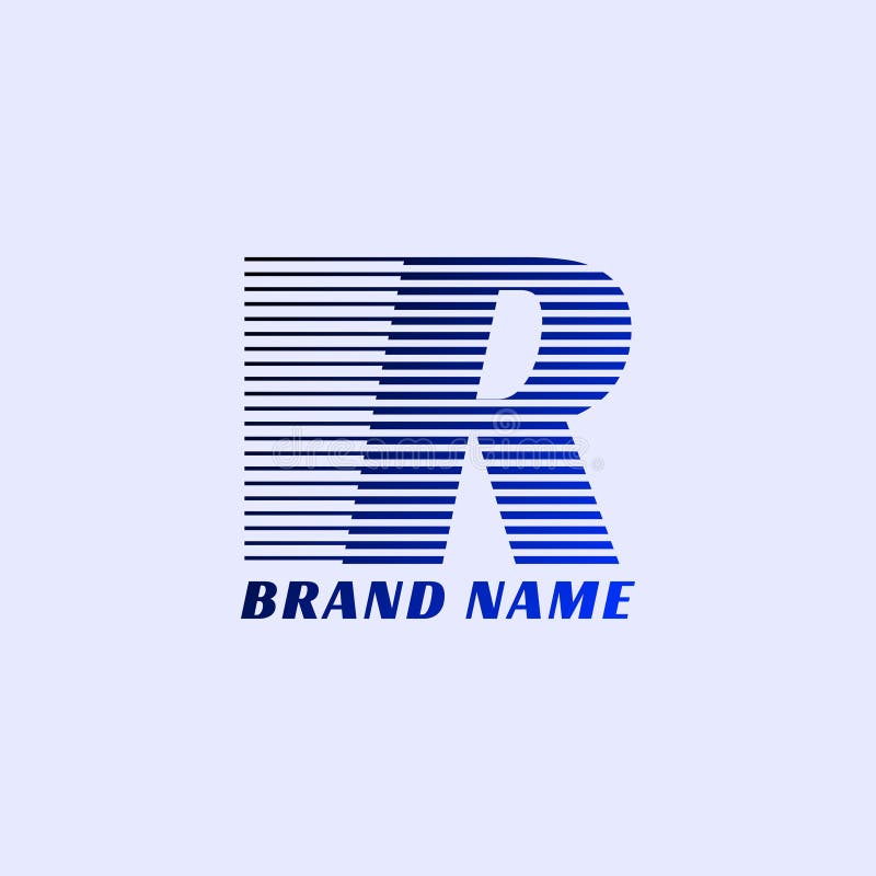 Letter R Stripes Professional Logo Design Stock Vector - Illustration ...