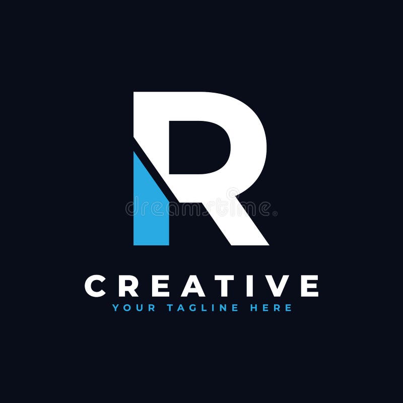 Letter R Tech Logo. Design Vector Illustration Modern Monogram Icon ...