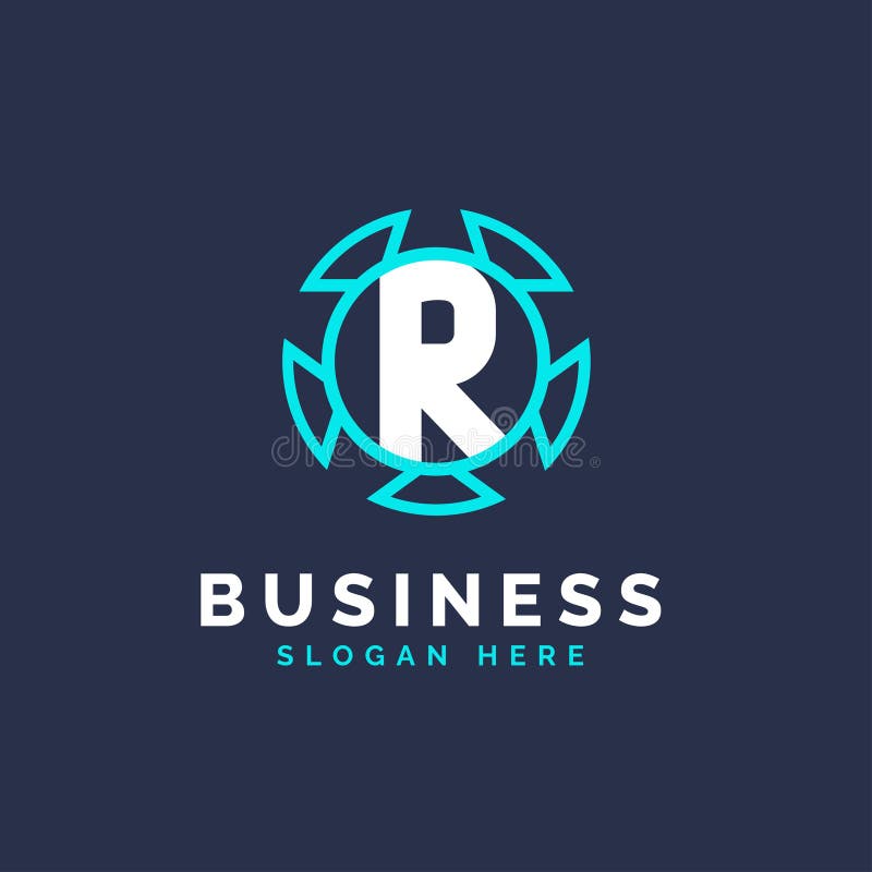 Letter R Technology Logo Design, Modern Alphabet R Logo Template Stock ...