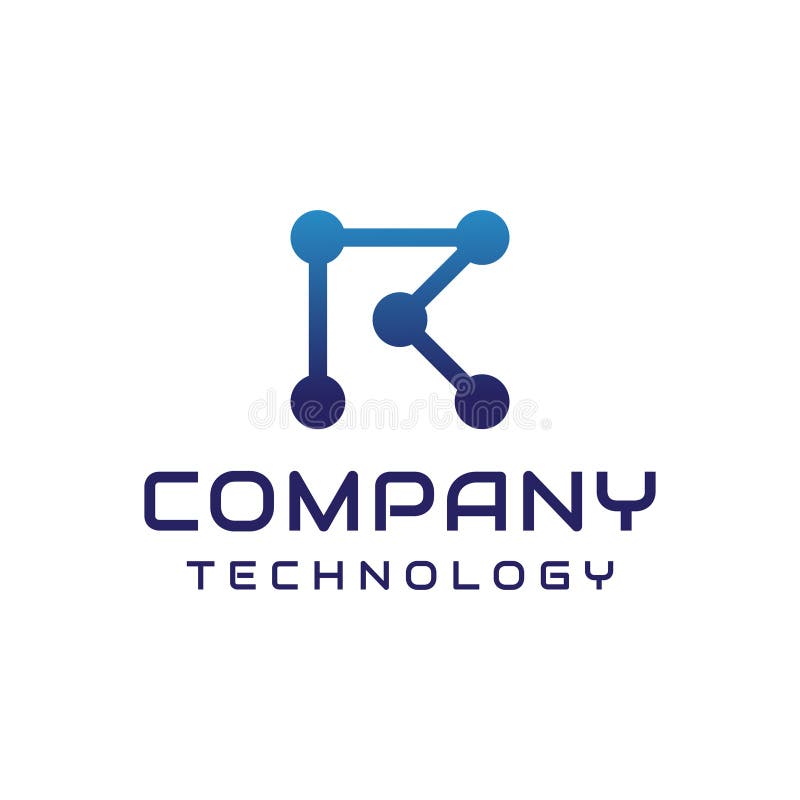 Letter R Technology Logo Design Stock Vector - Illustration of ...