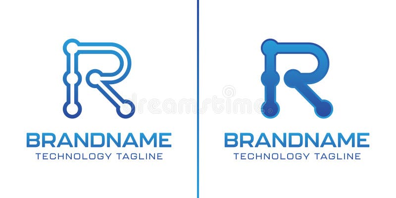 Letter R Technology Logo, Symbolize Progress, Innovation, and Digital ...