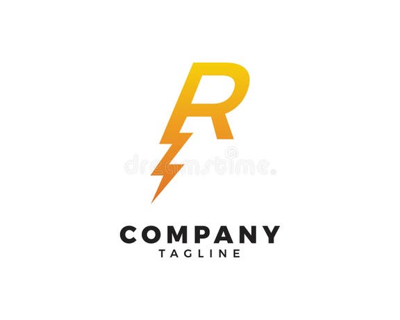 Thunder Letter R Logo Stock Illustrations – 120 Thunder Letter R Logo ...