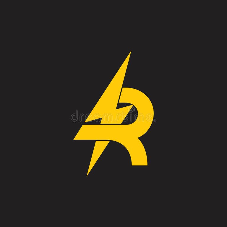 Thunder Letter R Logo Stock Illustrations – 121 Thunder Letter R Logo ...
