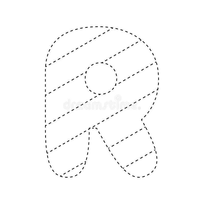 Letter R Tracing Worksheet for Kids Stock Vector - Illustration of ...