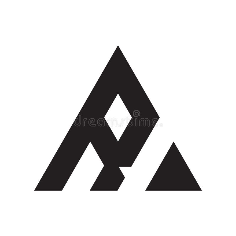 Letter R with Triangle Logo Design Concept Isolated on White Background ...