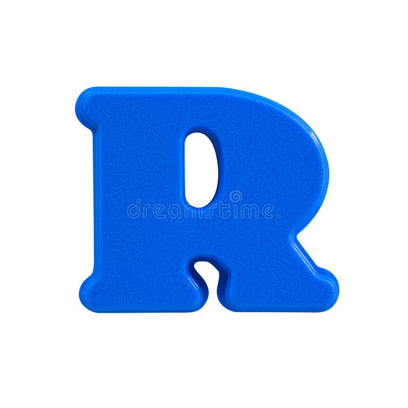 Letter R Uppercase Alphabet Plastic White Background Clipping Path ...