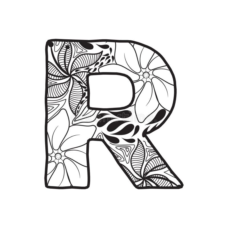 Letter R. Vector Illustration Decorative Design Stock Vector ...