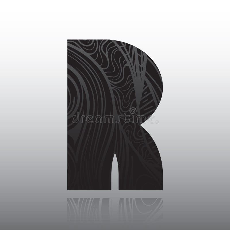 Letter R. Vector Illustration Decorative Design Stock Vector ...