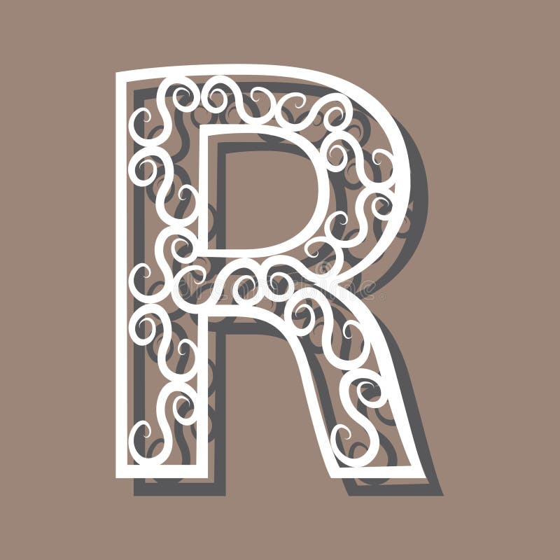 Letter R. Vector Illustration Decorative Design Stock Vector ...
