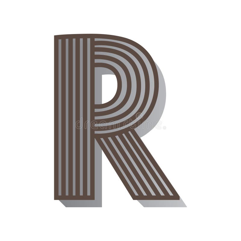 Letter R. Vector Illustration Decorative Design Stock Vector ...