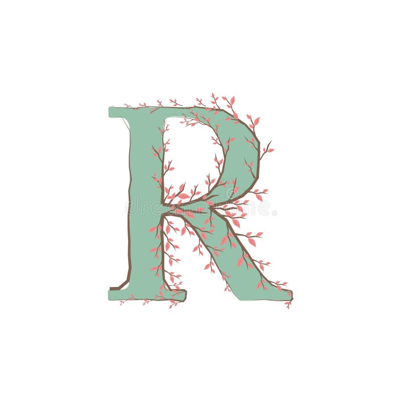 Letter R. Vector Illustration Decorative Design Stock Illustration ...